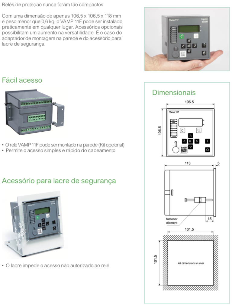 Relé de Proteção de Sobrecorrente — VAMP11 - Adeel Materiais Elétricos